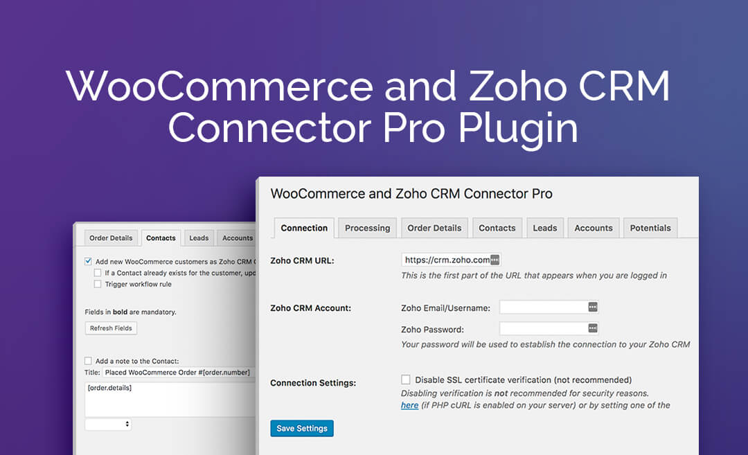 دانلود افزونه وردپرس WooCommerce and Zoho CRM Connector Pro