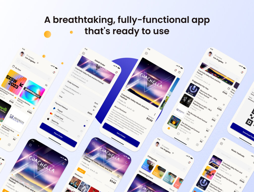 دانلود رابط کاربری EventEase - Event Booking App UI Kit