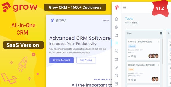 دانلود اسکریپت Grow CRM SaaS