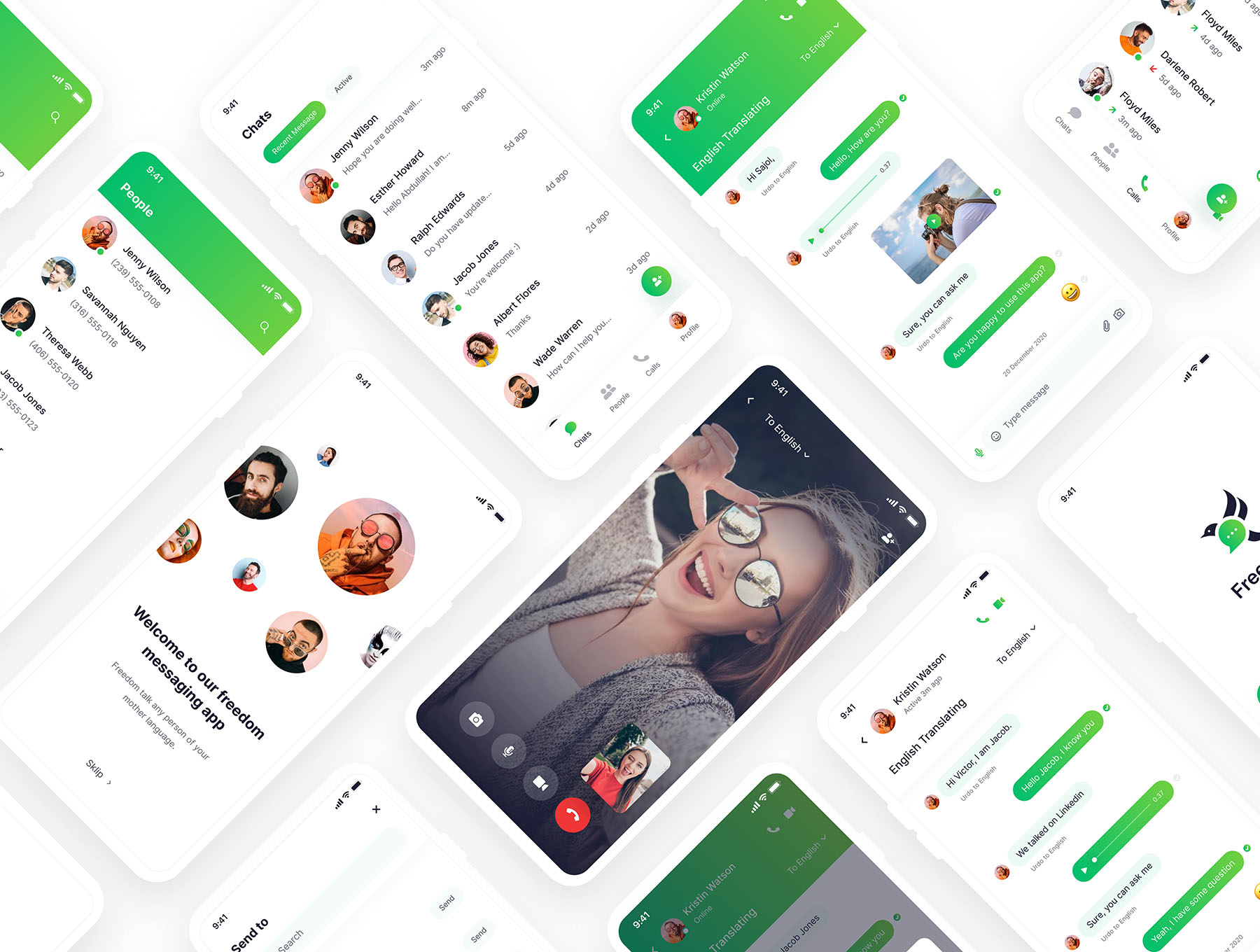 دانلود رابط کاربری Freedom Messaging App UI Kit