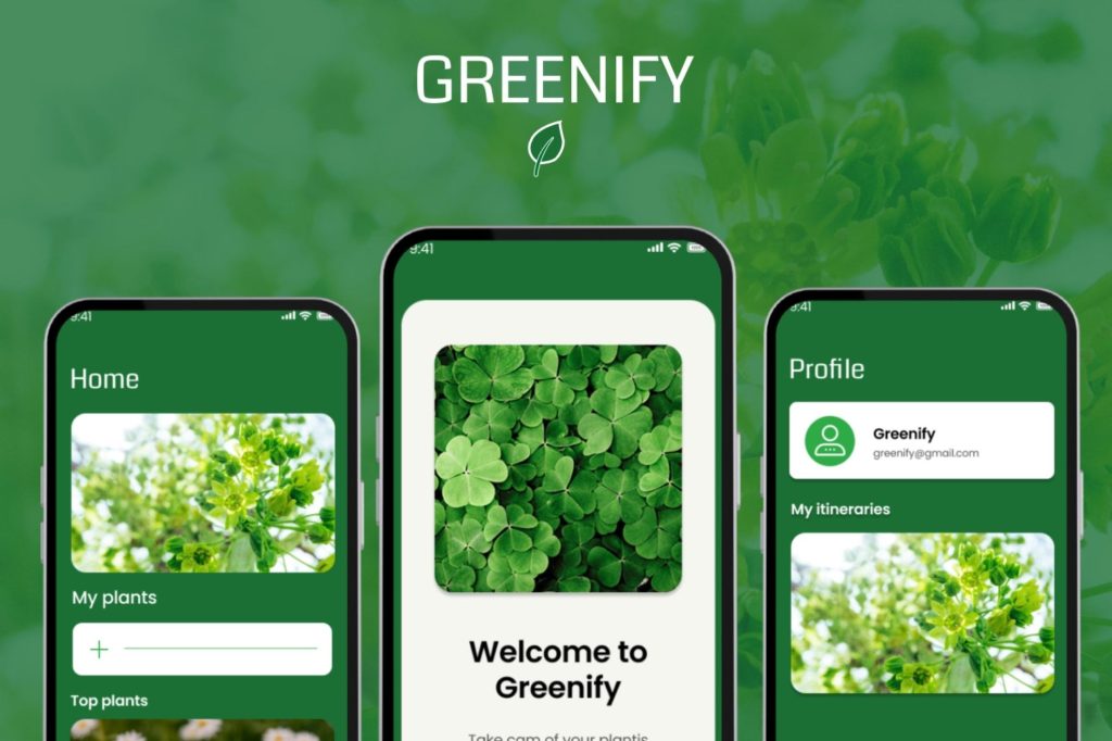 دانلود قالب اپلیکیشن موبایل Greenify - محیط گیاهان (UI Kit)